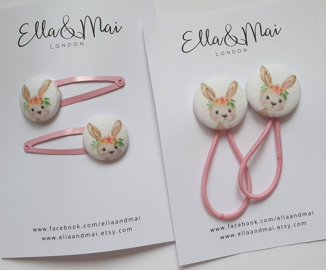 Bunny Hair Bobbles, Hair Clips, Bunny Hair Ties, Girls Hair Accessories ...
