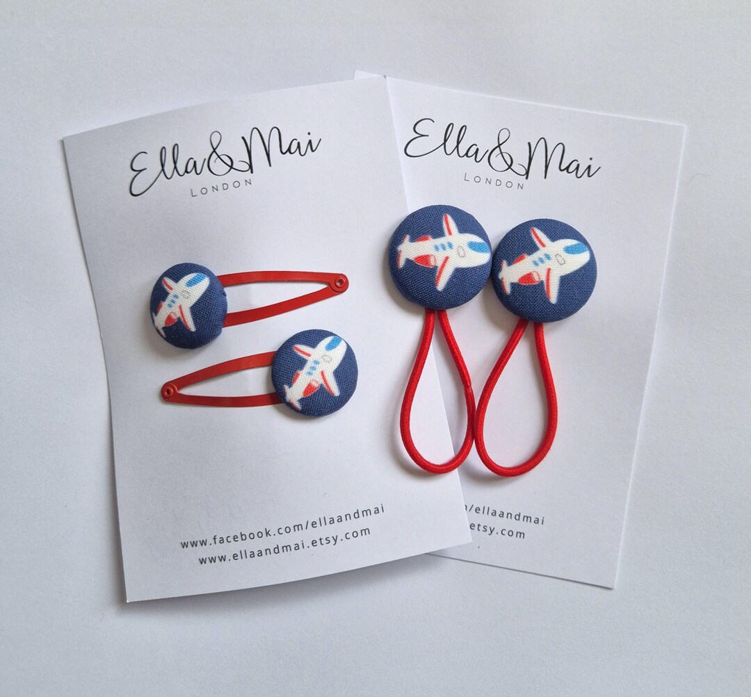 Airplane Hair Clips, Airplane Hair Tie, Airplane Hair Bobbles, Airplane ...