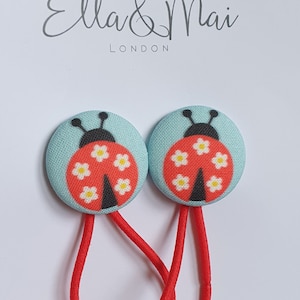 Ladybug Hair Slide, Ladybird Hair Tie, Ponytail Holder, Daisy, Snap ...