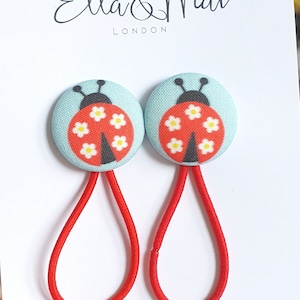 Ladybug Hair Slide, Ladybird Hair Tie, Ponytail Holder, Daisy, Snap ...