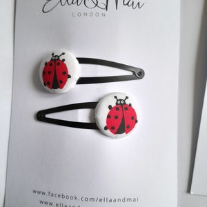 Ladybug Hair Pin, Ladybug Hair Tie, Ladybug Ponytail Holder, Ladybird ...