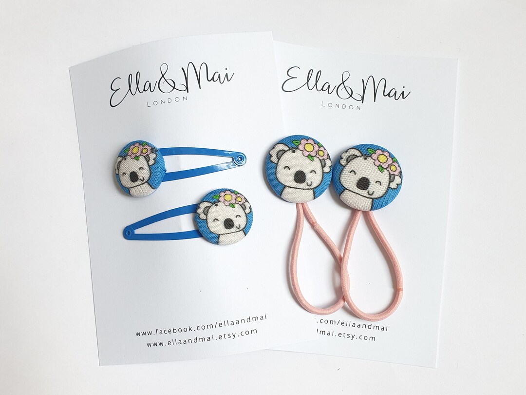 Koala Hair Clip, Hair Bobble, Koala Hair Ties, Snap Clip, Gift for ...