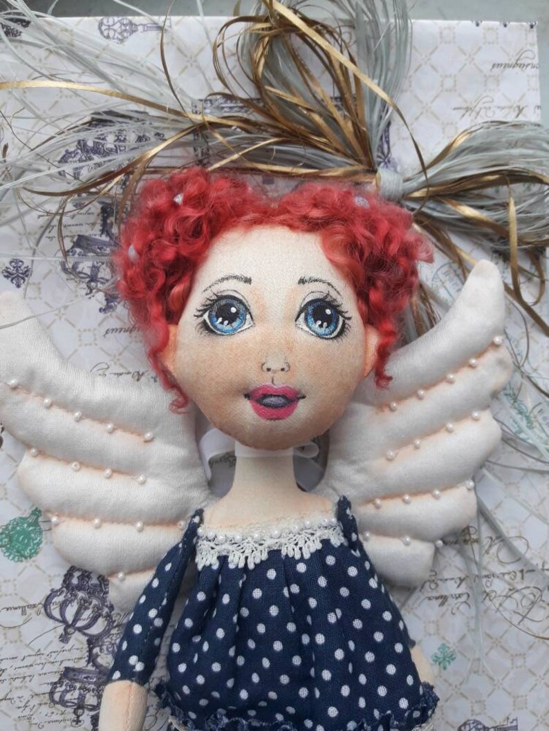 Guardian Angel Doll With Portrait Similarity.fabric Custom | Etsy
