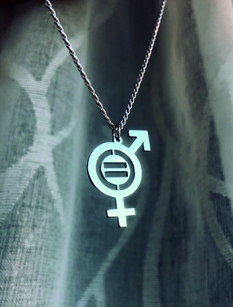 Gender Equality Symbol,feminist Necklace, Gift for Her, Woman Pendant ...