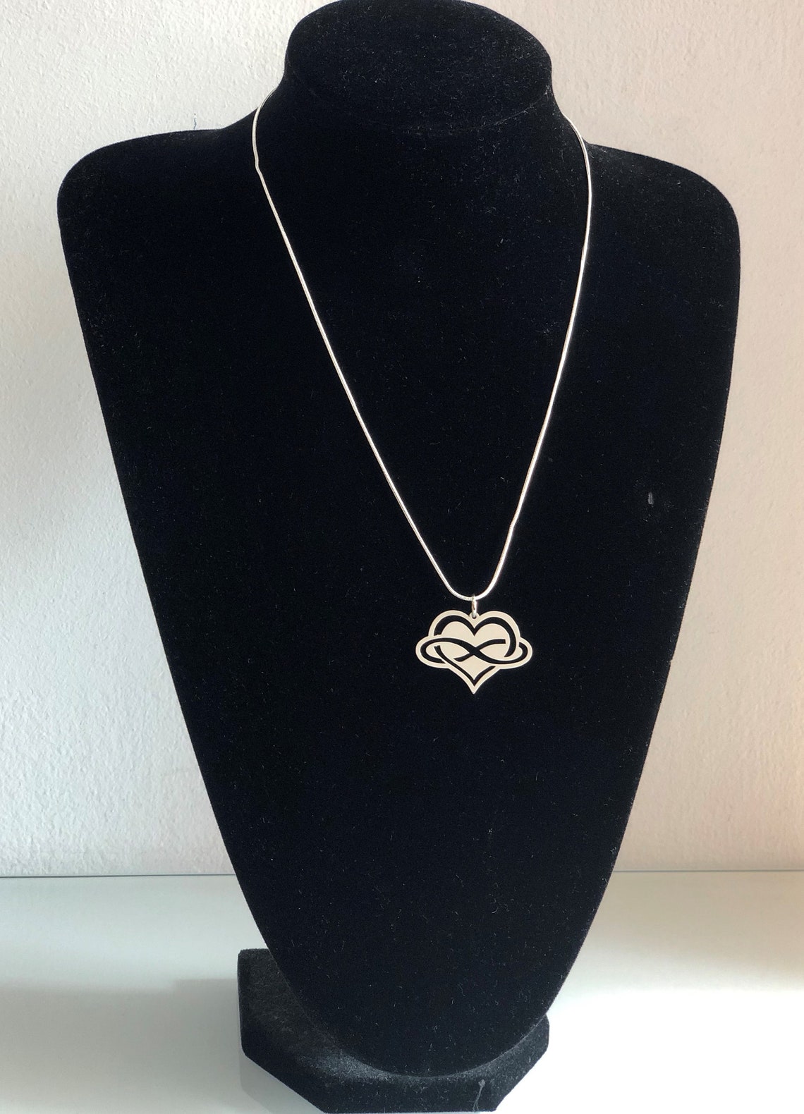 Heart Infinity Necklace Heart and Infinity Stainless Steel - Etsy