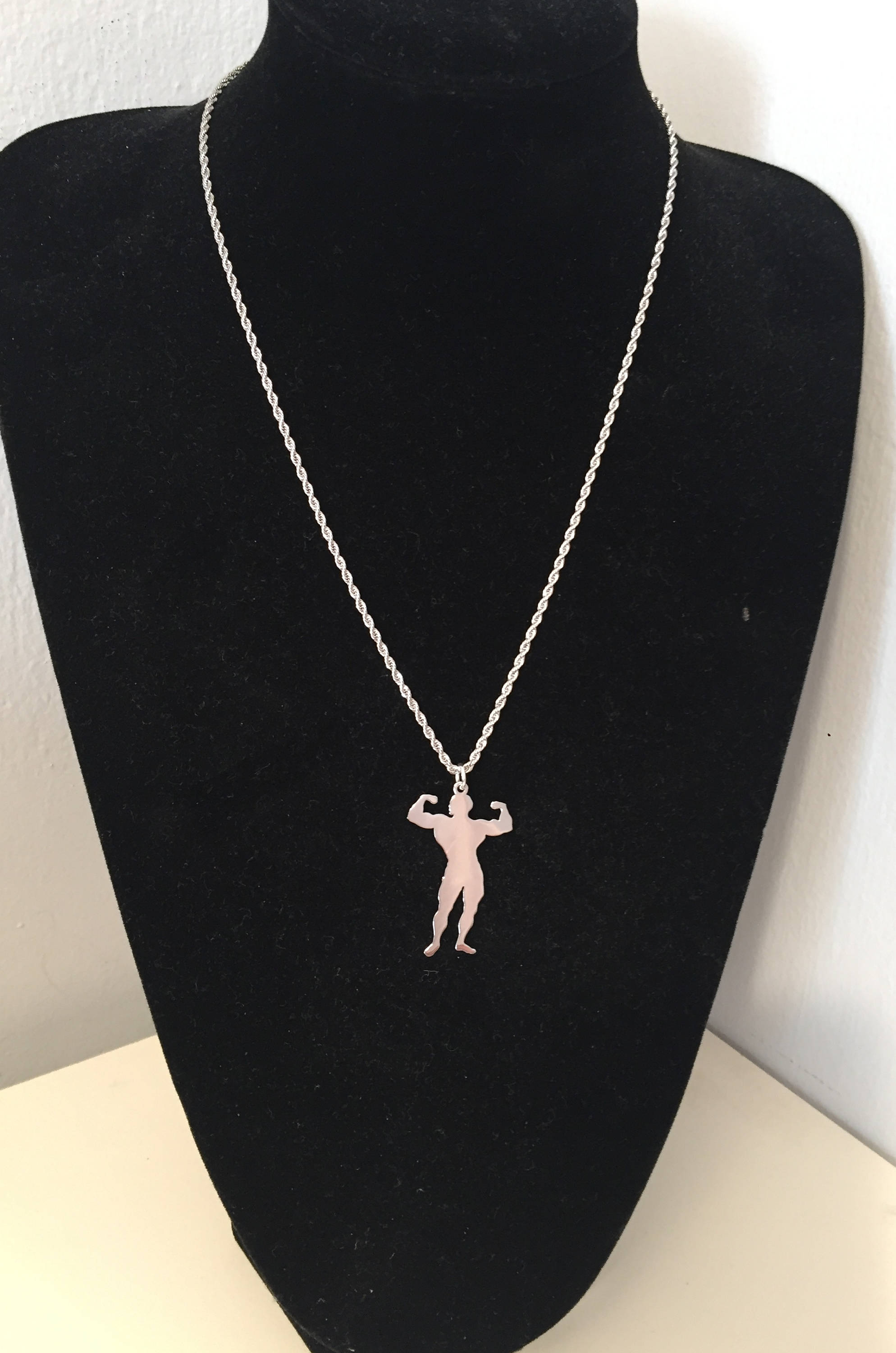 Man Bodybuilding Necklace Fitness Jewelrybodybuilding - Etsy Singapore