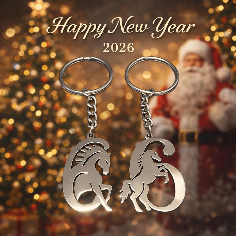 Fire Horse 2026 Keychain – Year of the Horse Zodiac Lucky Charm ...