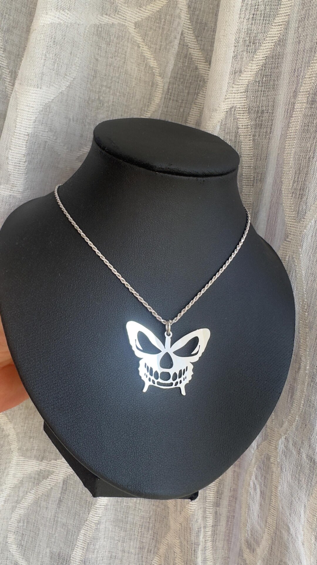 Skeleton With Butterfly Wings, Butterfly Skull Pendant Necklace ...