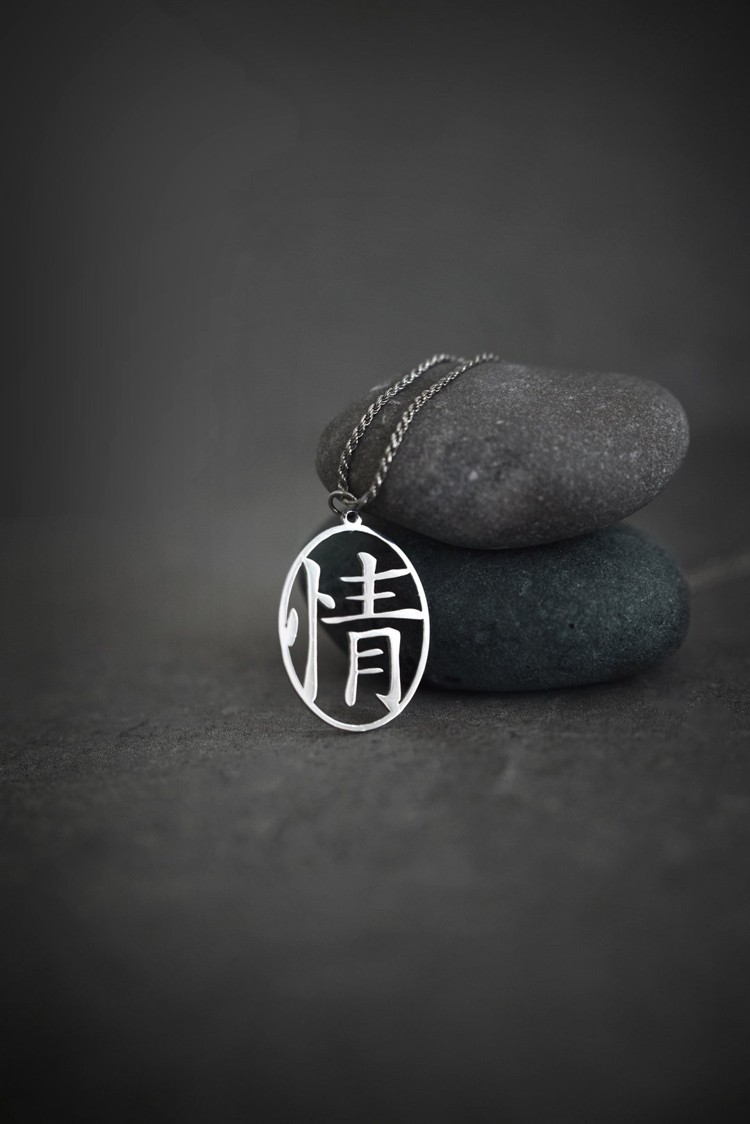 Símbolo Kanji de la Pasión, collar "Pasión", colgante Kanji japonés ...