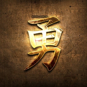 Japanese BRAVE Kanji Symbol Necklace, Kanji Symbol for Brave,valiant ...