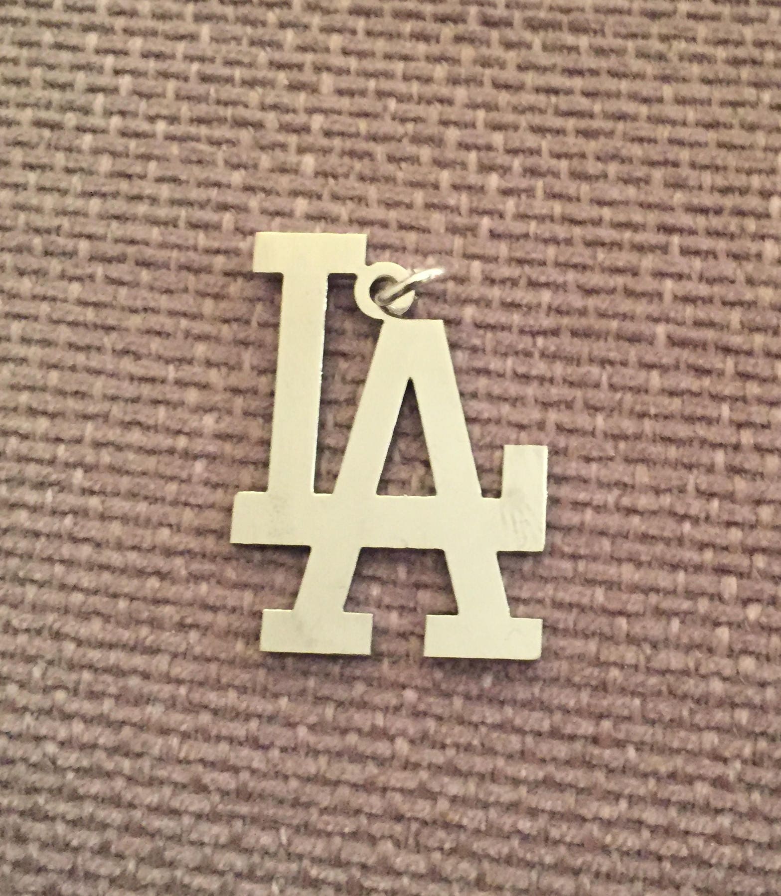 LA Logo Pendant Necklace Chain, LA Logo Jewelery,los Angeles Dodgers ...