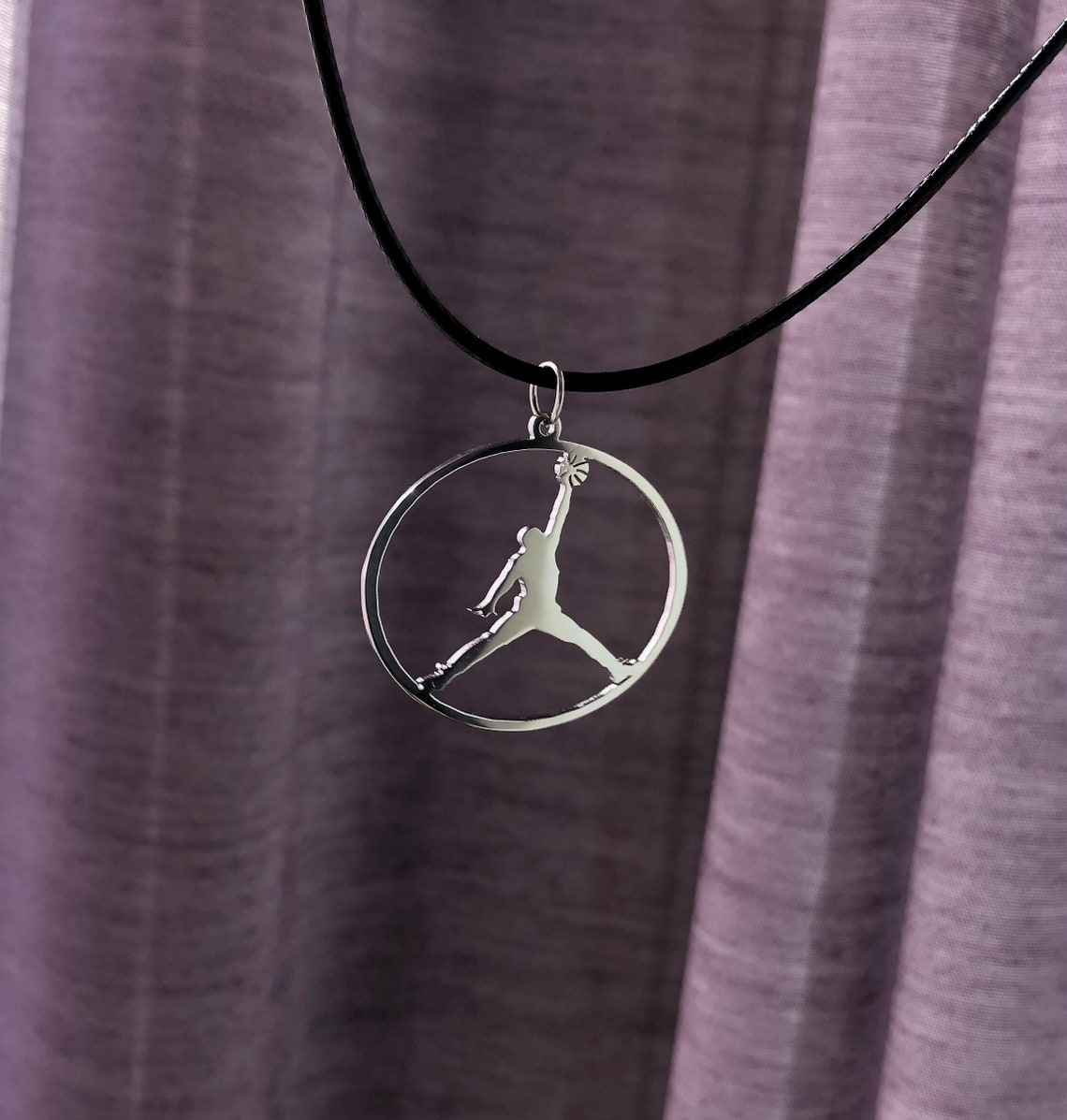 Michael Jordan Logo Basketball Jewelry Necklace NBA Logo - Etsy Singapore