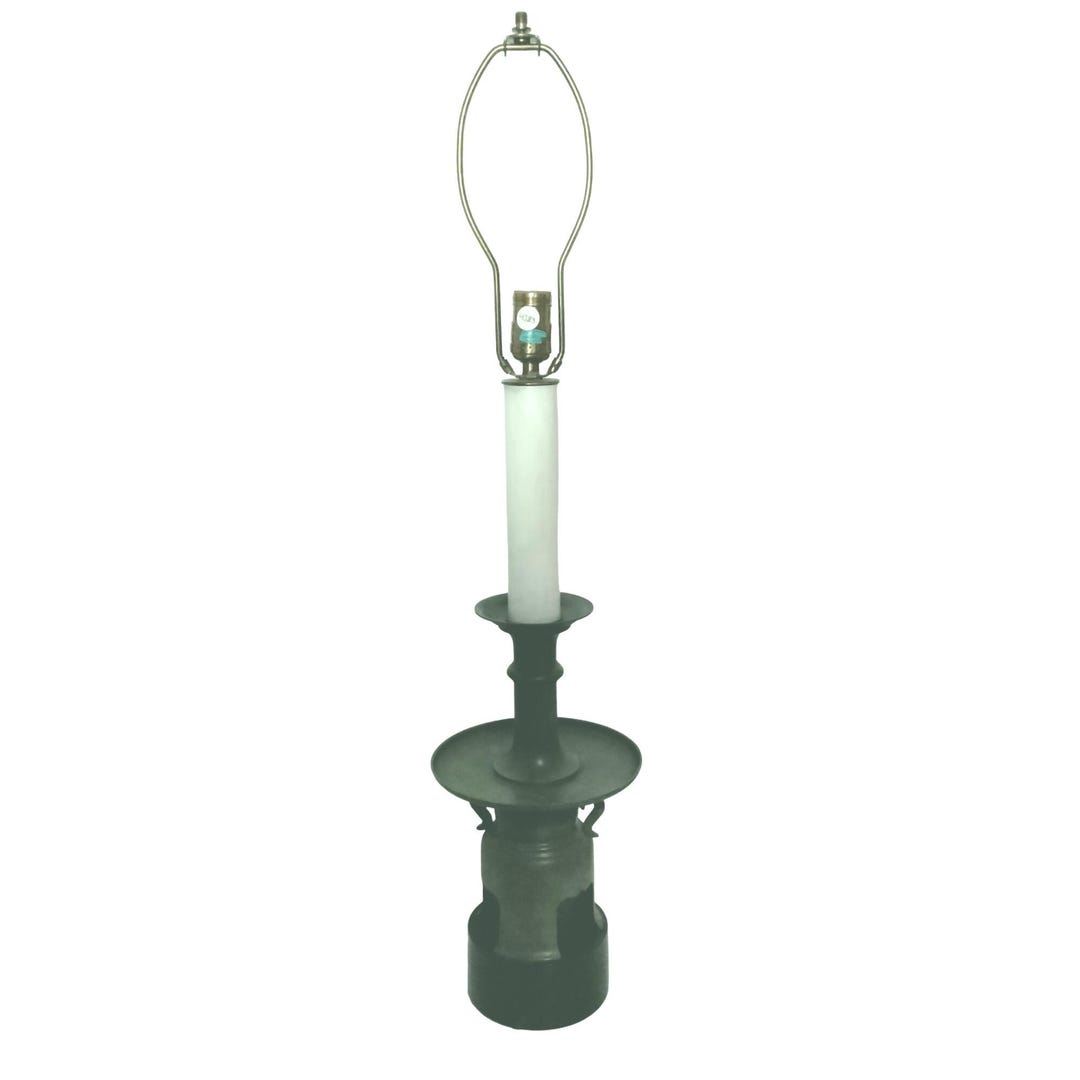 Colonial Style Candlestick Table Lamp Milk Can Green - Etsy
