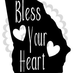 Georgia Bless Your Heart Svg - Etsy