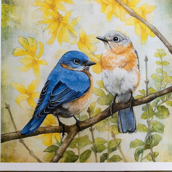 Bluebird Wall Art - Etsy