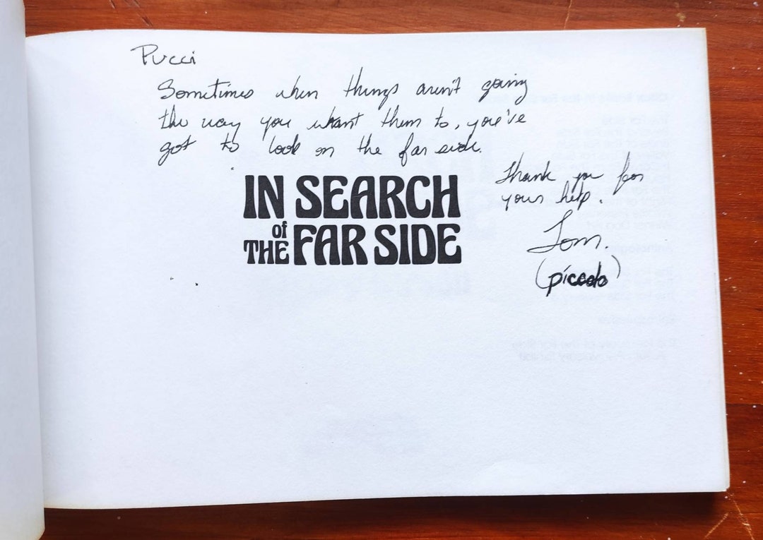 In Search of the Far Side by Gary Larson - Signed With Dedication. - Etsy