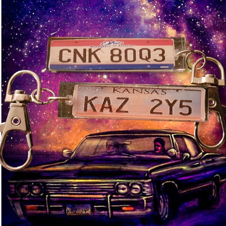 Supernatural Baby Impala Number Plate Keyring – Resin Keychain Inspired ...