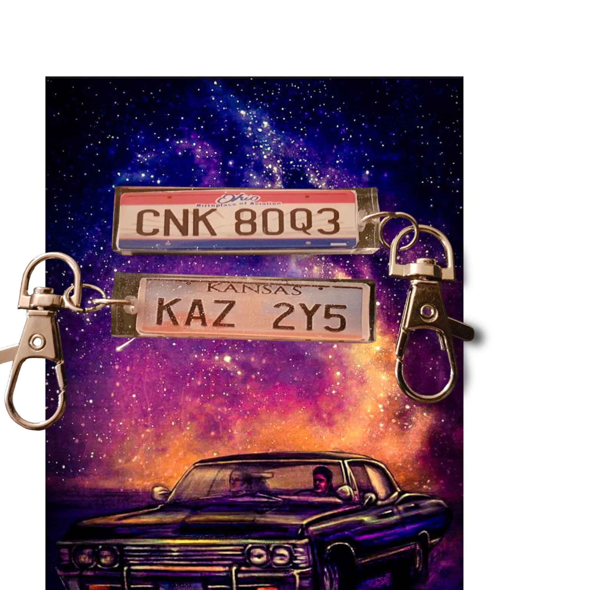 Supernatural Baby Impala Number Plate Keyring – Resin Keychain Inspired ...