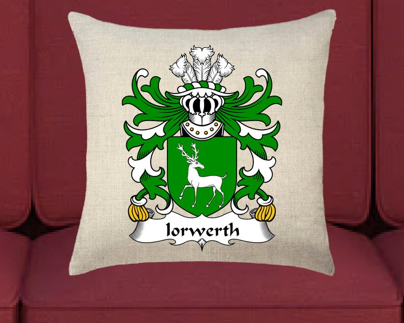 Coat of Arms Family Crest Cushion Cover Cushion Case | Etsy