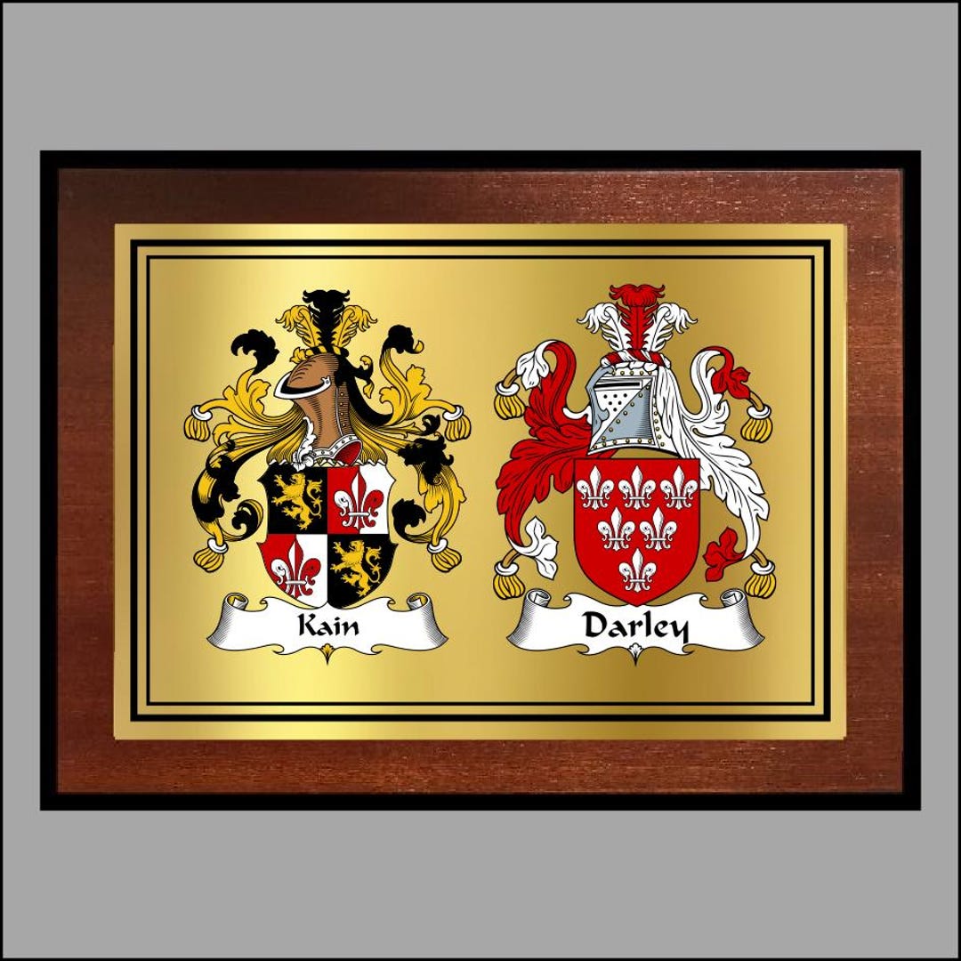 Dual Coat of Arms, Plaque, Family Crests,, Crest Plaque, Arms Plaque - Etsy