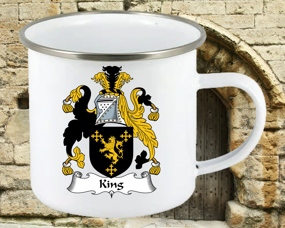 Coat of arms Enamel mug Family crest | Etsy