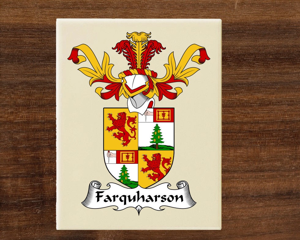 Coat of Armsfamily Crest Beige Ceramic Tile Heraldry - Etsy
