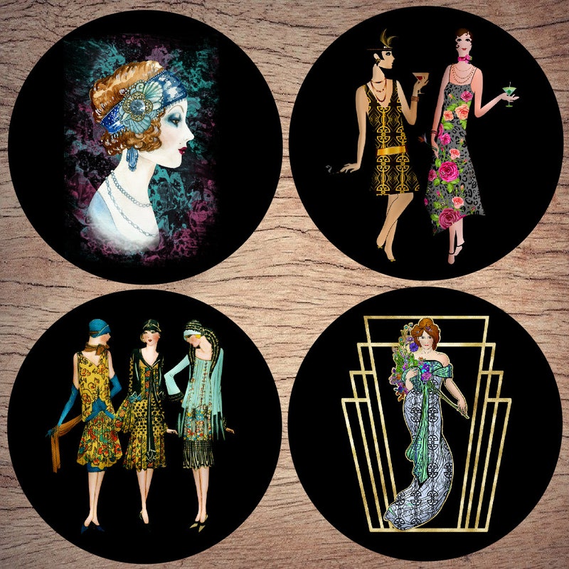Art Deco Coasters - Etsy