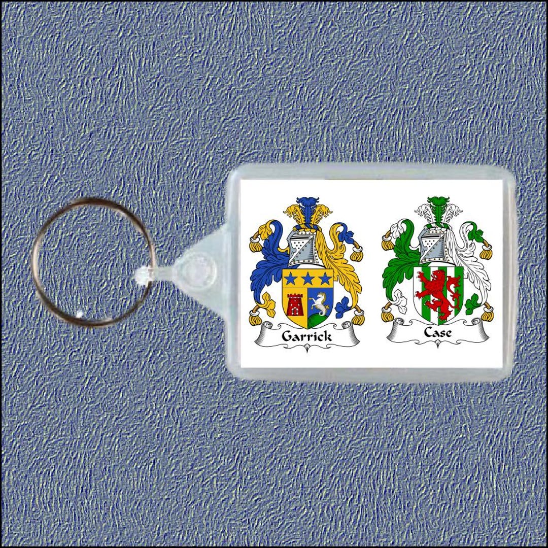 Dual Coat of Arms, Family Crest, Acrylic Keyring - Etsy