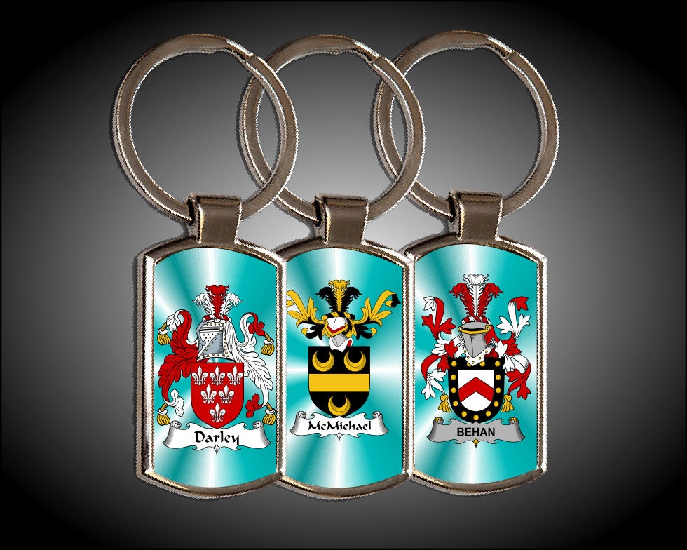 Coat of Arms Metal Keyring Key Fob Keyring Family Crest - Etsy UK