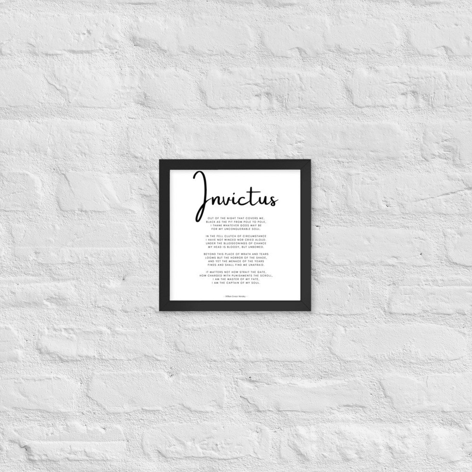 Invictus Framed Poster Print - Etsy