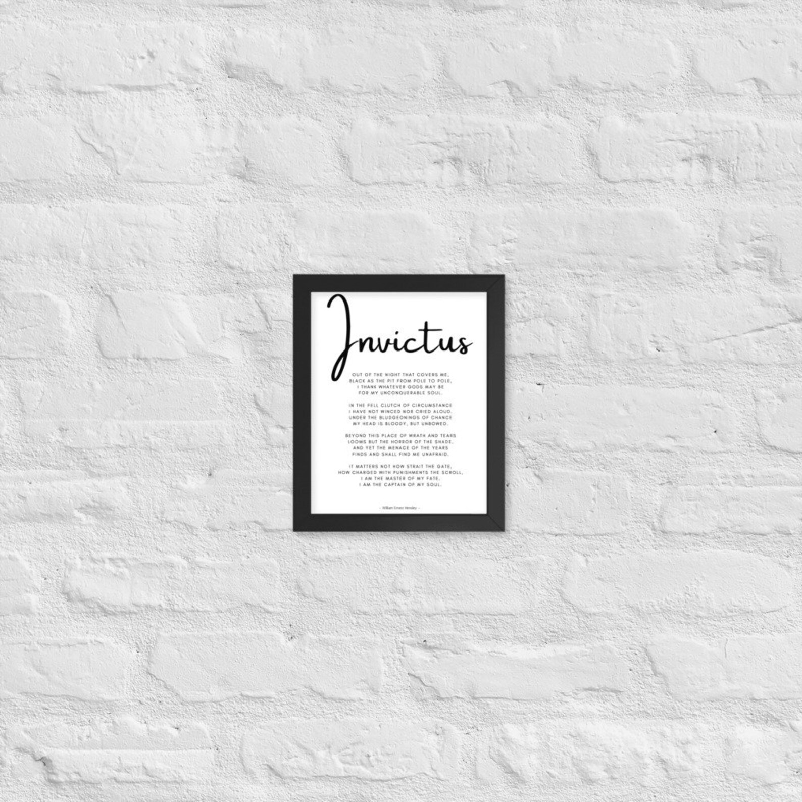 Invictus Framed Poster Print - Etsy