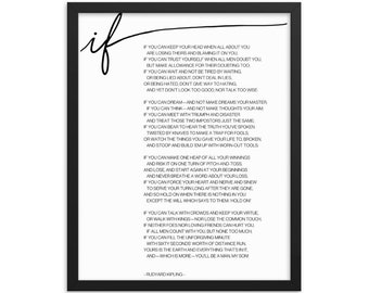 Rudyard Kipling If Poem 8x10 Framed Motivational Poster, Print, Picture ...