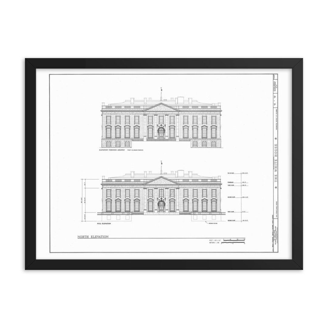 The White House Blueprint Drawing – Executive Mansion Blueprint, White ...