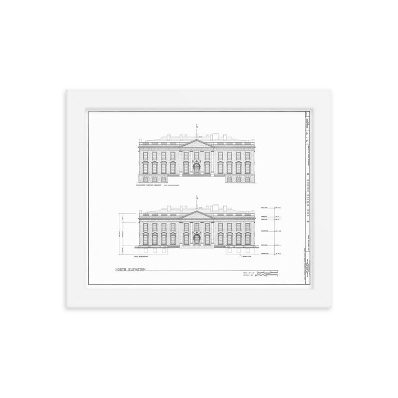 The White House Blueprint Drawing Executive Mansion Blueprint, White ...