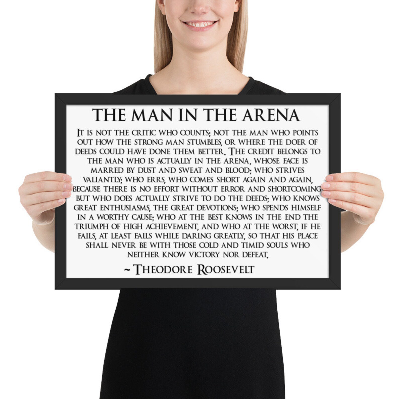 The Man in the Arena Quote Print - Theodore Roosevelt Man in the Arena ...