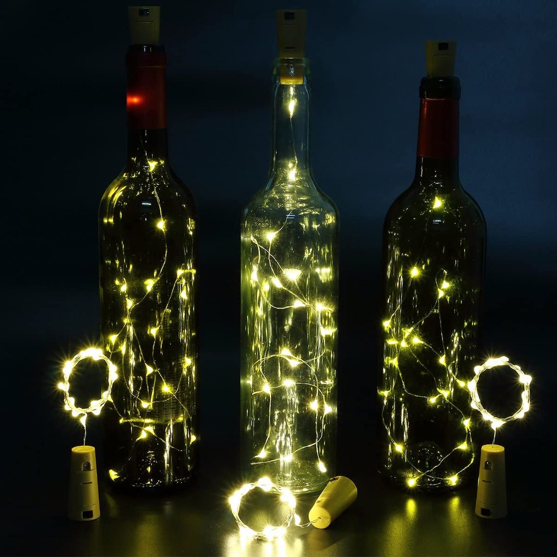 DIY Wine Bottle LED Lights Nightlight cool White Warm White - Etsy