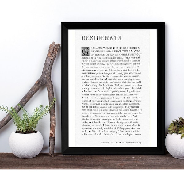 Desiderata - Etsy