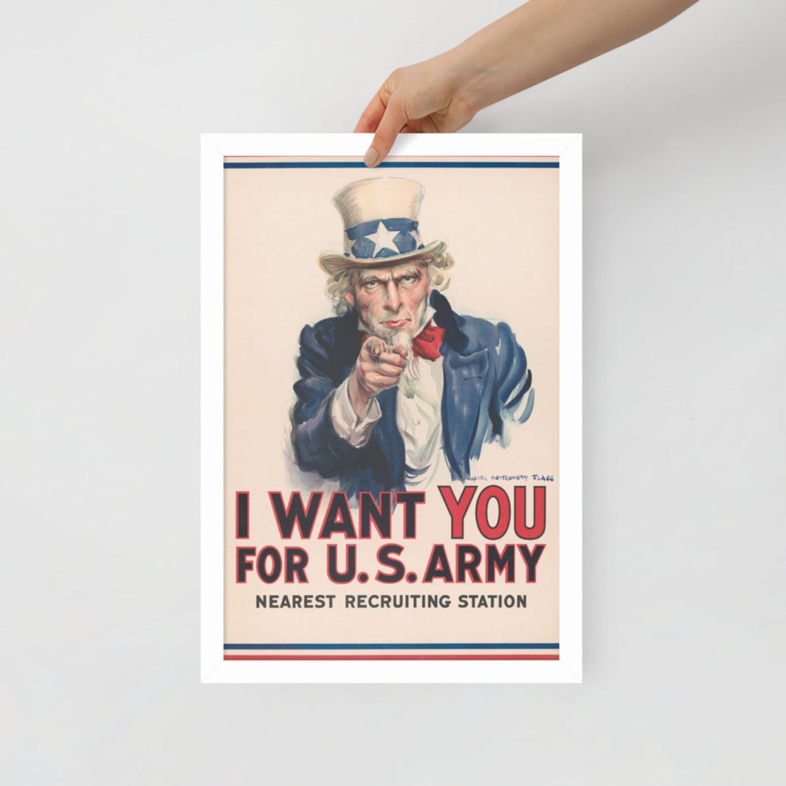 Framed I Want You US Army Recruitment Poster US War Poster - Etsy