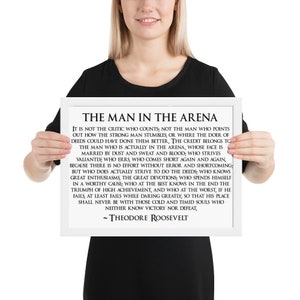 The Man in the Arena Quote Print - Theodore Roosevelt Man in the Arena ...