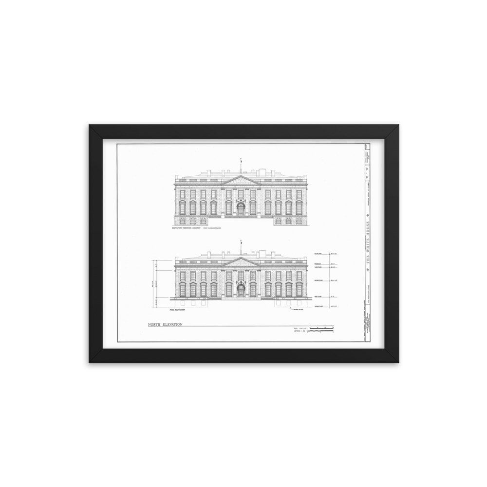 The White House Blueprint Drawing Executive Mansion Blueprint, White ...