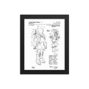 Framed Spacesuit Poster Print - Multiple Sizes Gift Antique Wall Decor ...