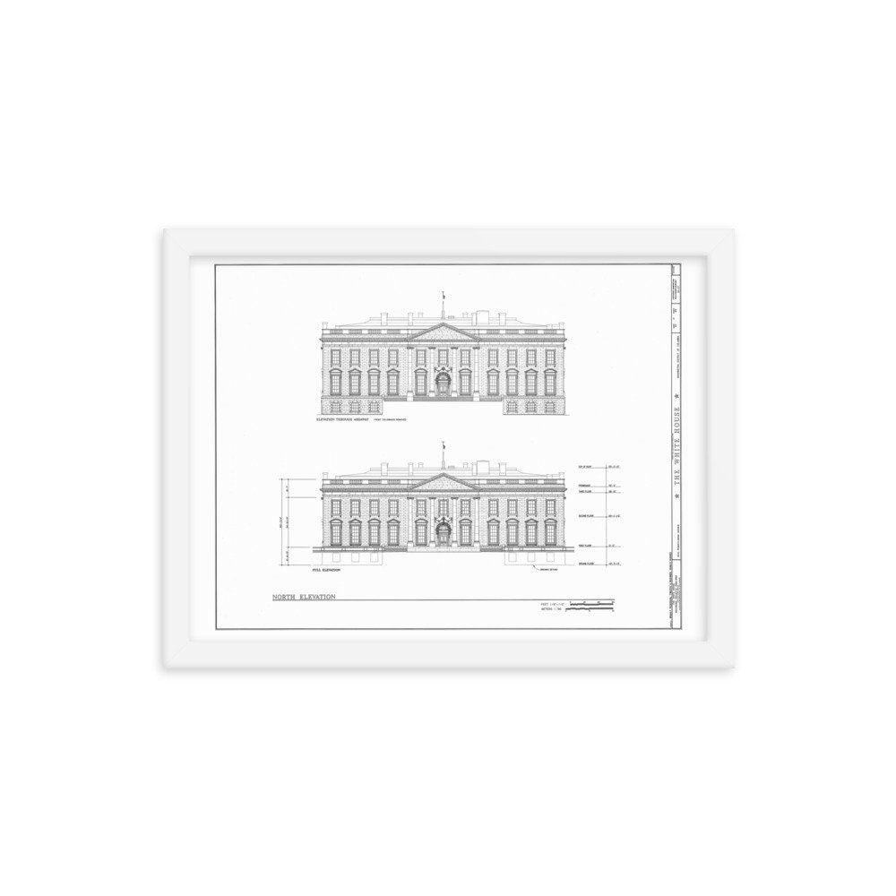 The White House Blueprint Drawing Executive Mansion Blueprint, White ...