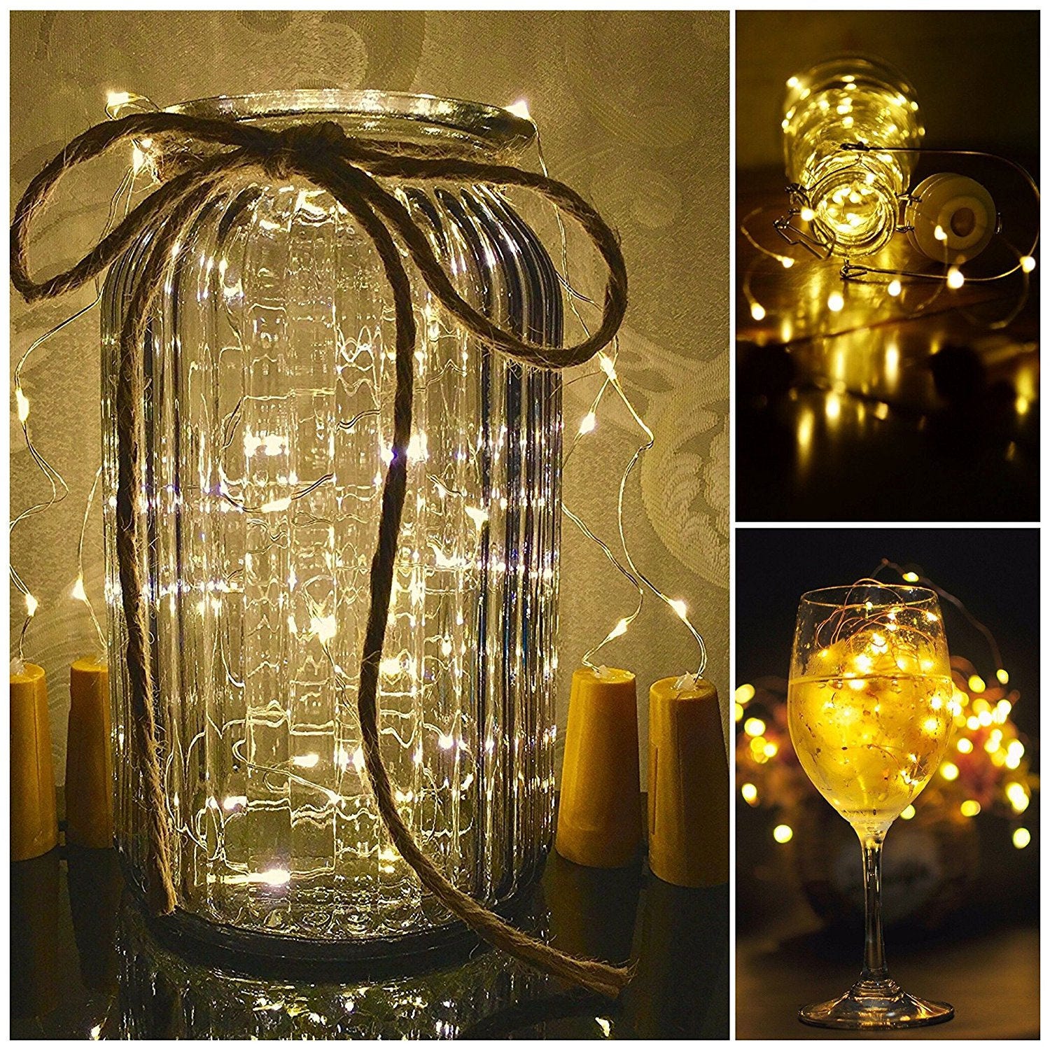DIY Wine Bottle LED Lights Nightlight (cool White, Warm White ...
