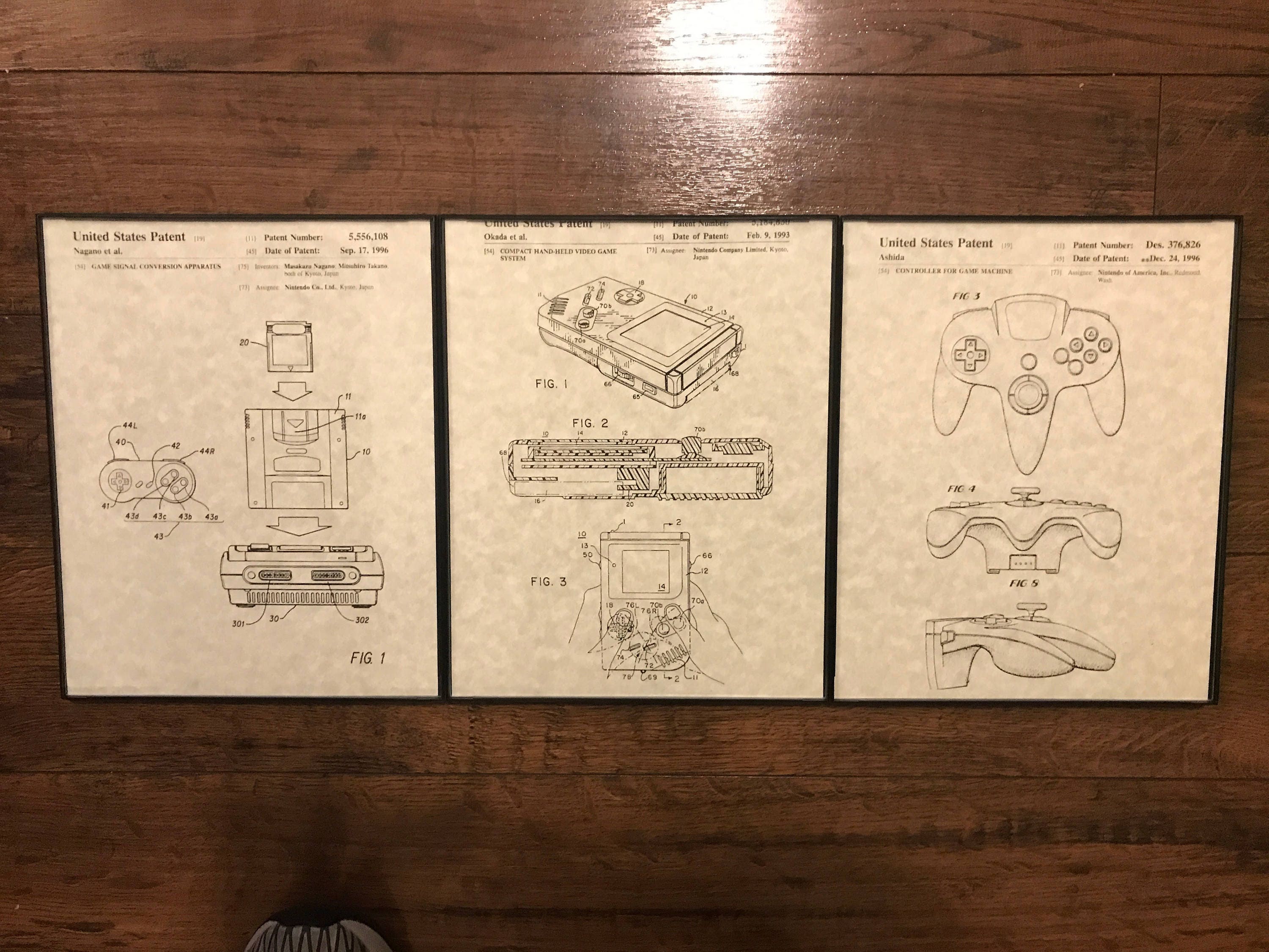 Framed Nintendo Patent (multiple Sizes) Gift Antique Wall Decor - Etsy