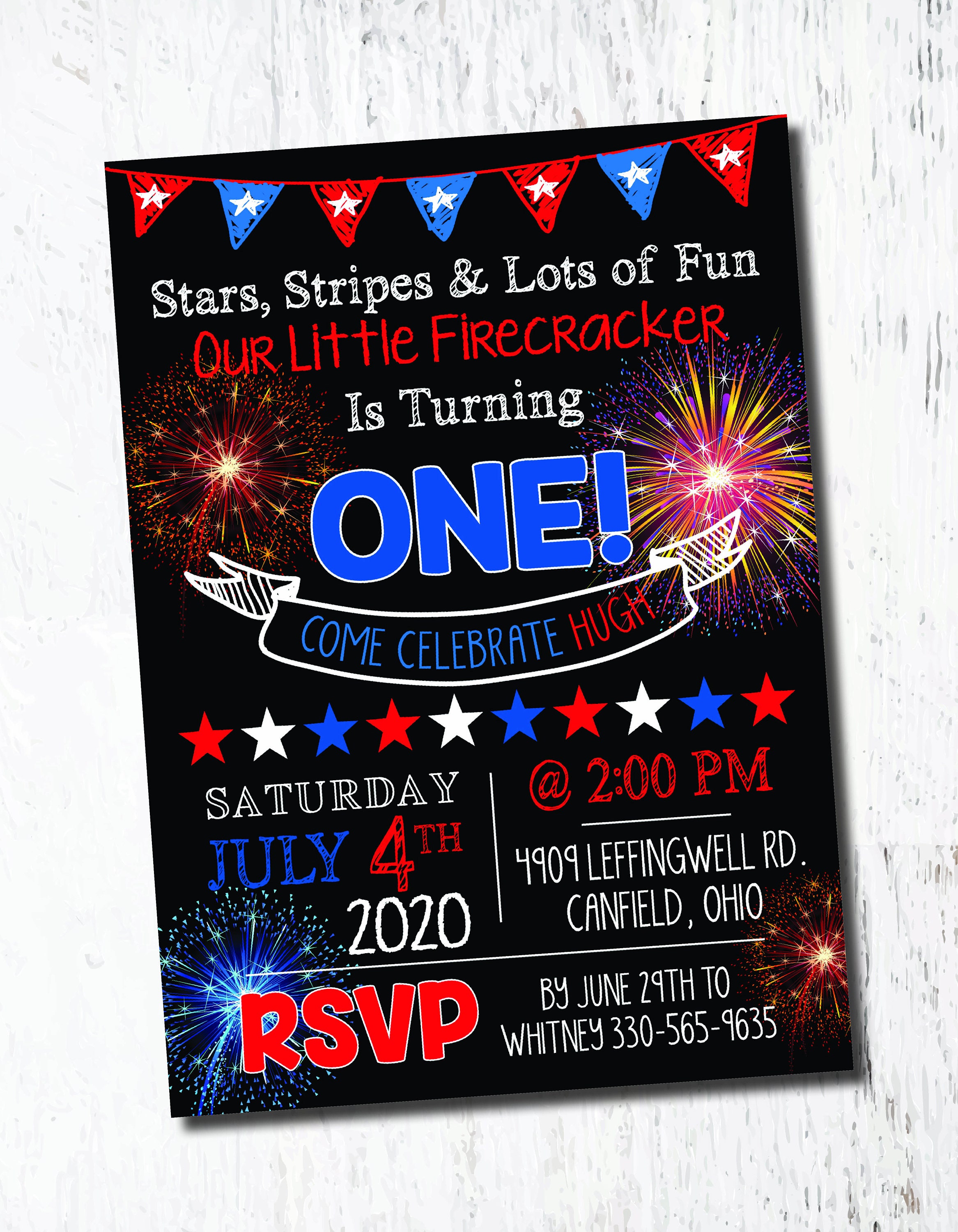 Firecracker Forth of July Party First Birthday Fireworks - Etsy