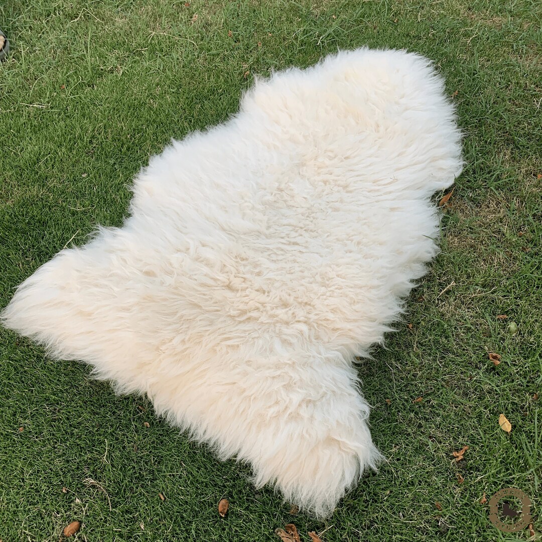 Small Sheepskin Rug Natural Sheepskin Rug Hair on Sheep Skin Rug Gift ...