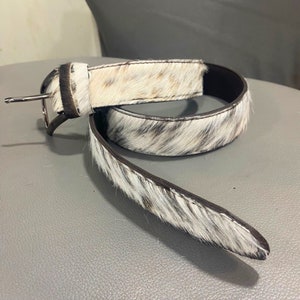 Tricolor Cowhide Leather Belts, Handmade Unisex Cowhide Belt With ...