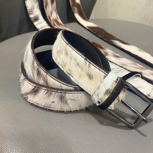 Tricolor Cowhide Leather Belts, Handmade Unisex Cowhide Belt With ...