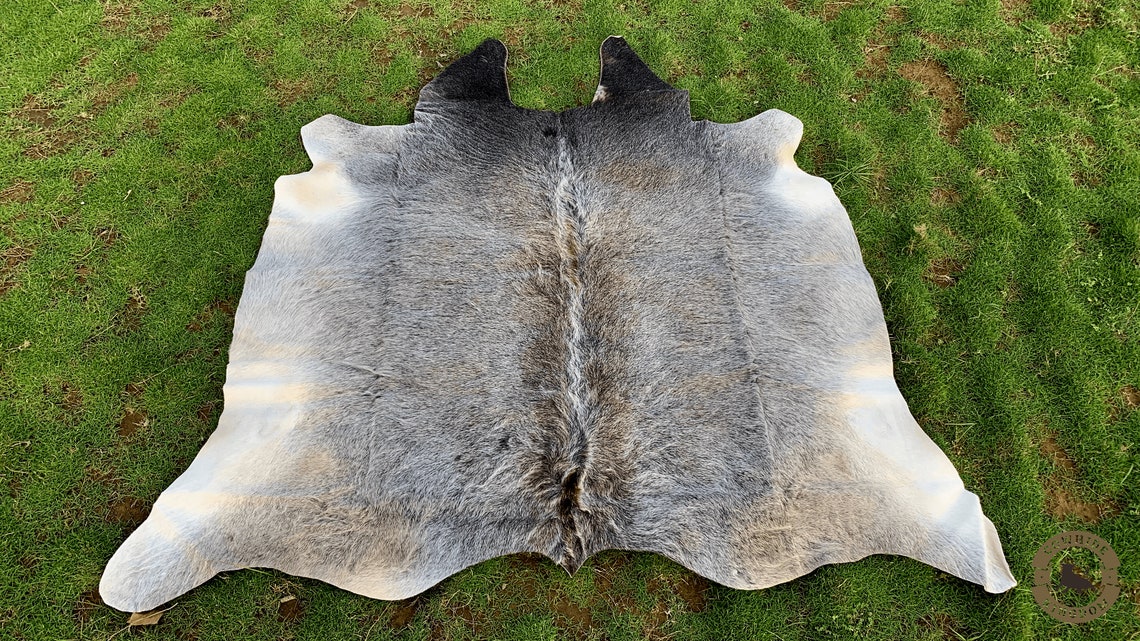 Gray Cowhide Rug Handmade Cowhide Hair on Rug Cowhide Floor Area Rug ...