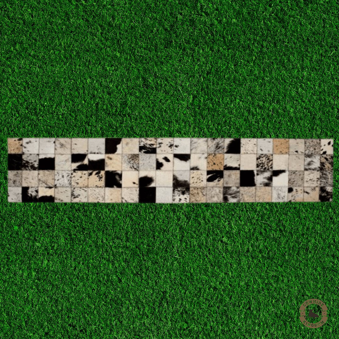 Real COWHIDE TABLE RUNNER Modern Cowhide Runner Rug for Entry Long Rug ...